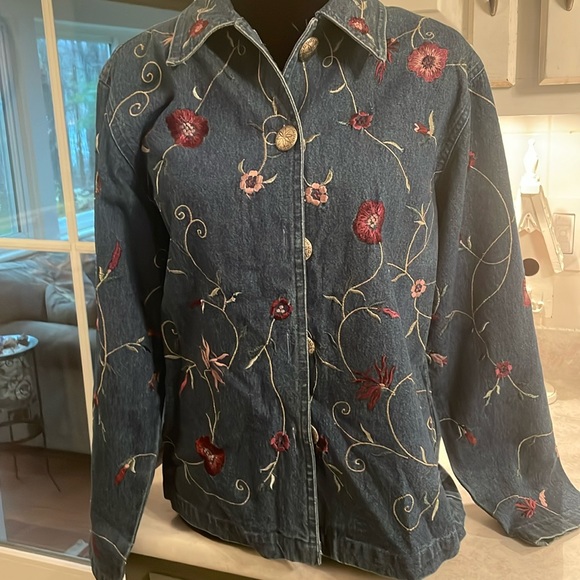 Units | Jackets & Coats | Units Embroidered Jean Shirtjacket | Poshmark